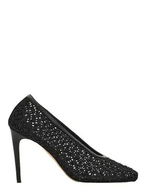 FERRAGAMO Macramé Pump - Black