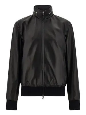FERRAGAMO Reversible Nappa Leather Blouson - Black
