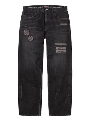 Supreme Patched Loose Fit Selvedge Jean - Black