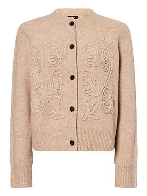 Rails Coralee Embroidered Knitted Cardigan - Sand