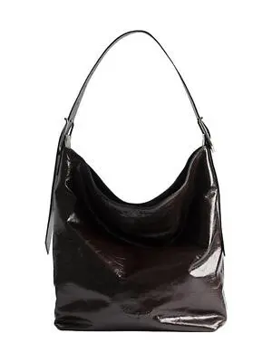 Zadig&Voltaire Jane Patent-leather Shoulder Bag - Brownie