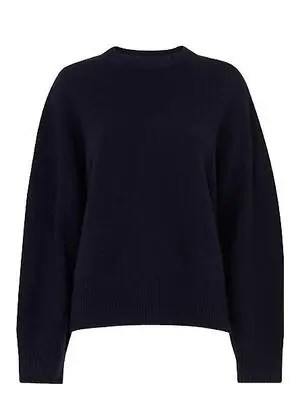 Whistles Relaxed-fit Wool Jumper - Navy