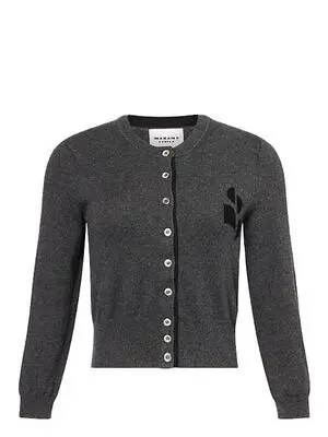 Isabel Marant Iona Cropped Cardigan - Anthracite/black