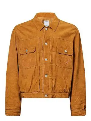 Visvim 101x Patch-pocket Suede Jacket - Mustard