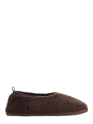 Whistles Shearling Ballet Slippers - Brown