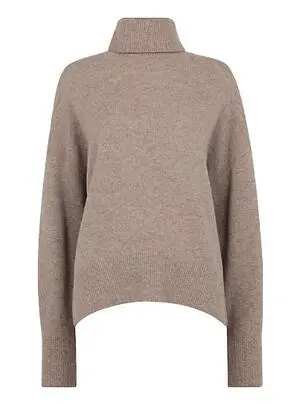 Whistles Relaxed-fit Roll-neck Wool Jumper - Brown