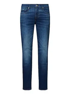 7 For All Mankind Slimmy Tapered-leg Stretch-denim Jeans - Ambition