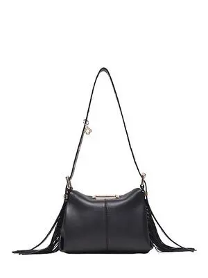 Maje Mini Leather Cross-body Bag - Black