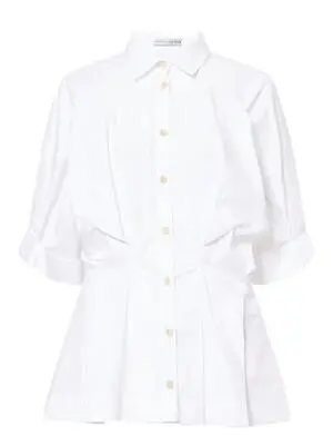 Palmer//harding Vessel Cinched Stretch-cotton Shirt - White