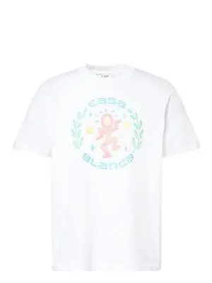 Casablanca Dance Joy Printed Cotton T-shirt - White