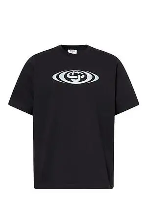 Casablanca Warped Logo Cotton T-shirt - Black