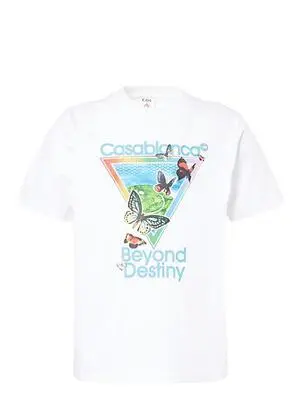 Casablanca Beyond Destiny Printed Cotton T-shirt - White