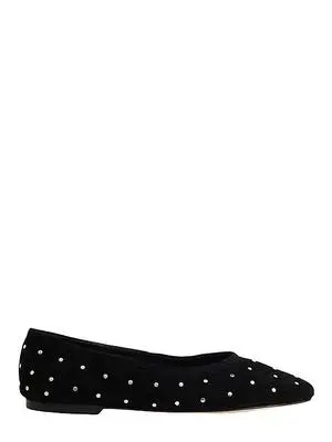 Whistles Karina Suede Ballet Flats - Black