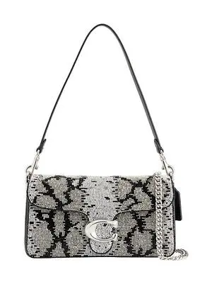 COACH Tabby 26 Beaded Snake Leather Shoulder Bag - Lh/black