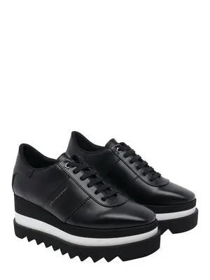 Stella McCartney Leather Platform Oxford Shoes - Black