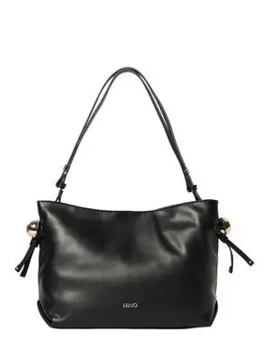 Liu Jo Ruched Drawstring Shoulder Bag - Black