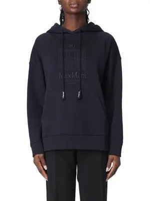 Max Mara Embossed Logo Hoodie - Blue