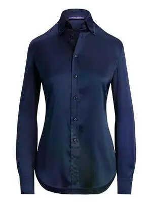 Ralph Lauren Cameron Silk Shirt - Blue