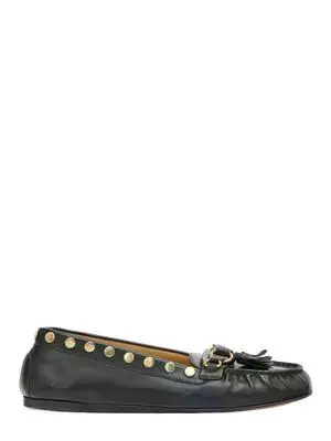 Isabel Marant Faxel Studded Tassel Loafers - Black
