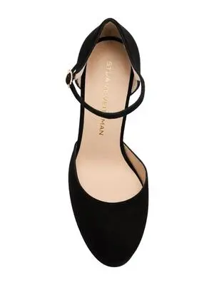 STUART WEITZMAN 100mm Babette Suede Platform Pumps - Black