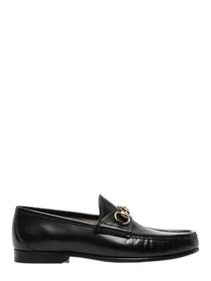 Gucci Leather Horsebit Moccasin - Black