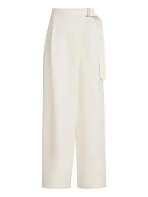 Brunello Cucinelli Linen Blend Trousers - White