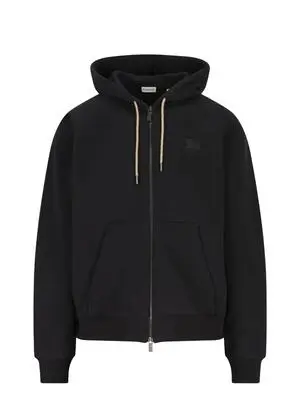 Burberry Zip Up Hoodie - Black