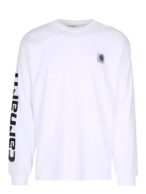 Carhartt Work In Progress Archive Script T-shirt L/s - White