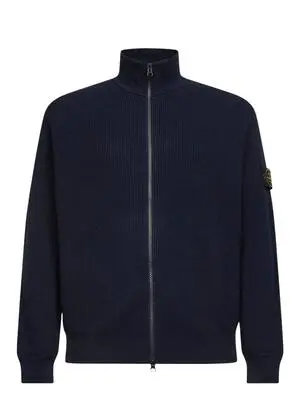 Stone Island Zip-up Cardigan - Blue