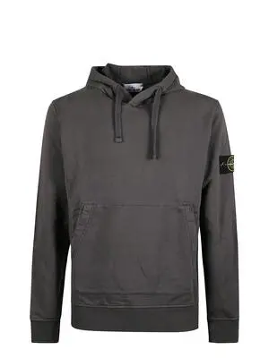 Stone Island Hooded Sweatshirt With Logo Black