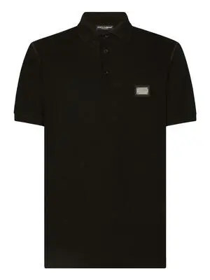 Dolce & Gabbana Polo With Logo - Black
