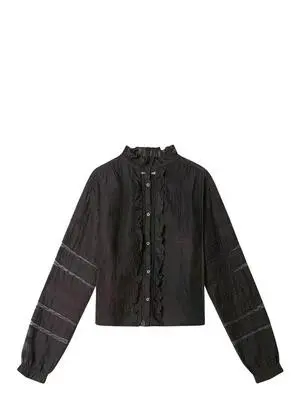 MARANT ETOILE Peline Ruffled Shirt - Black