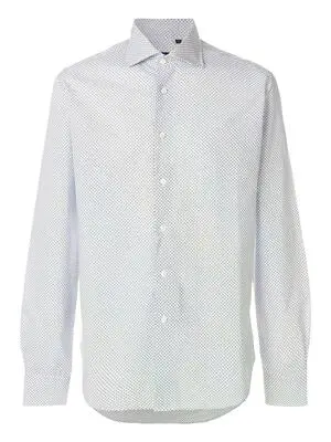 DELL'OGLIO Fine Print Shirt - White