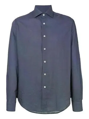 DELL'OGLIO Dotted Print Shirt - Blue
