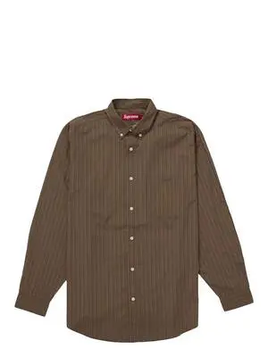 Supreme Pinstripe Shirt - Brown
