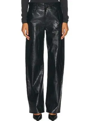 AGOLDE Embossed Wide Leg Pants - Croc