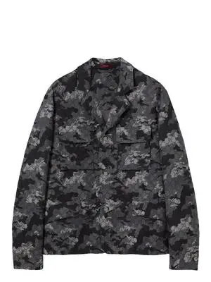 Gucci Gg Marbled Cotton Jacquard Jacket - Blue