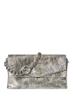 Gucci Large Shoulder Bag With Chain - Silver