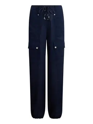 Ralph Lauren Ripstop Briella Cargo Trousers - Navy