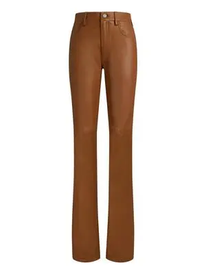 Ralph Lauren Scottie Leather Trousers - Brown