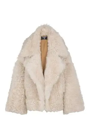 BALMAIN Shearling Overcoat