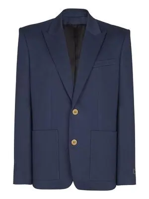 Balmain Cotton Twill Blazer - Navy