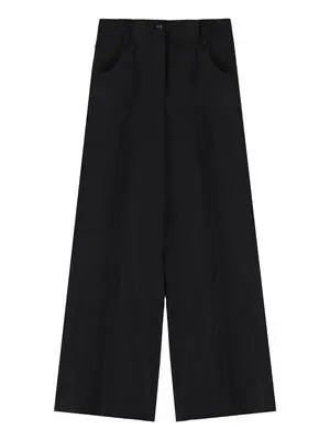 Theory Wool Tailored Trousers - Black