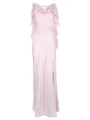 ROTATE BY BIRGER CHRISTENSEN Long "waterfall" Dress - Pink
