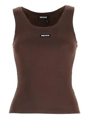 ROTATE BY BIRGER CHRISTENSEN Logo Tank Top - Brown