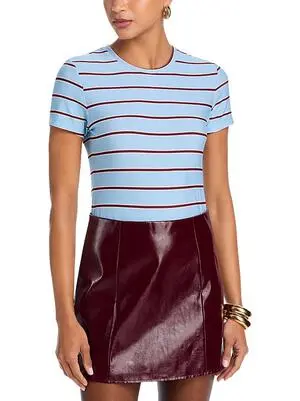 L'Agence Striped Ressi Tee - Light Blue