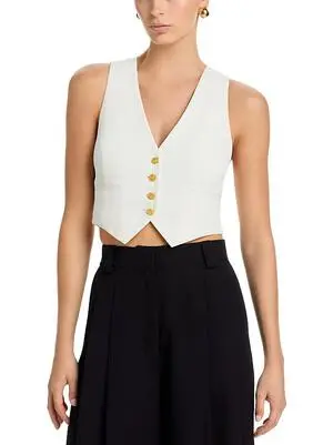 L'Agence Jianna Short Vest - Ivory
