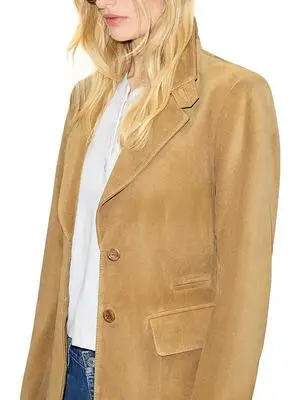 RE/DONE Classic Suede Blazer - Tobacco