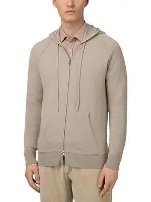 Boggi Milano Cashmere Blend Hoodie - Taupe