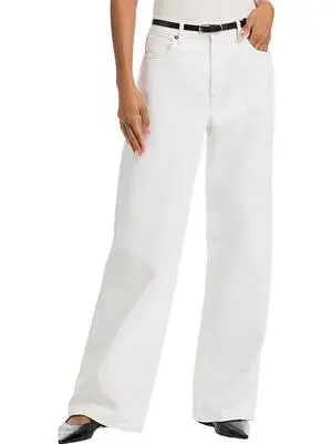 FRAME The Stroll High-rise Wide-leg Jeans - Au Natural